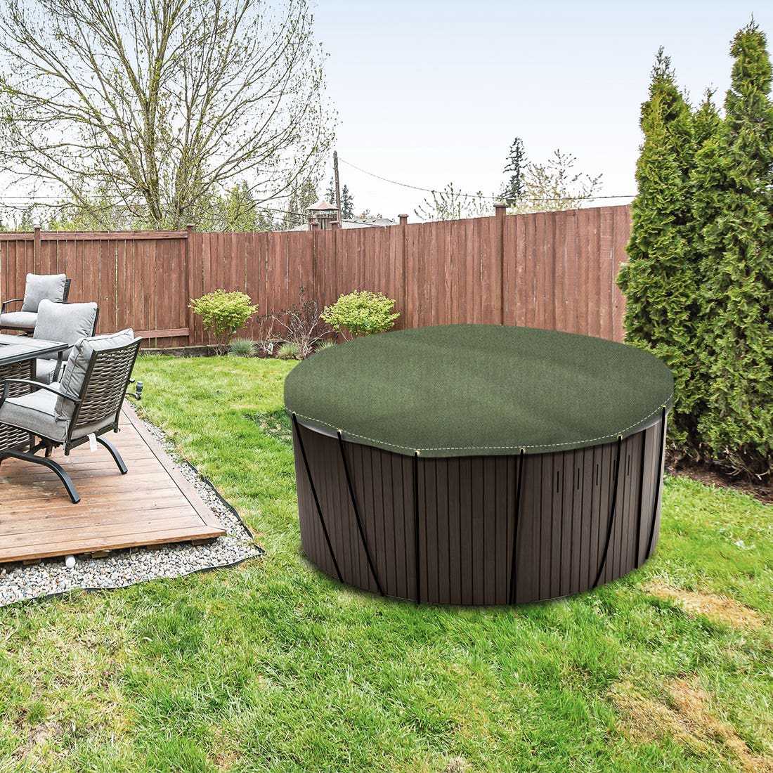 Buy Custom Water resistant Round Canvas Tarps | Tarps&All