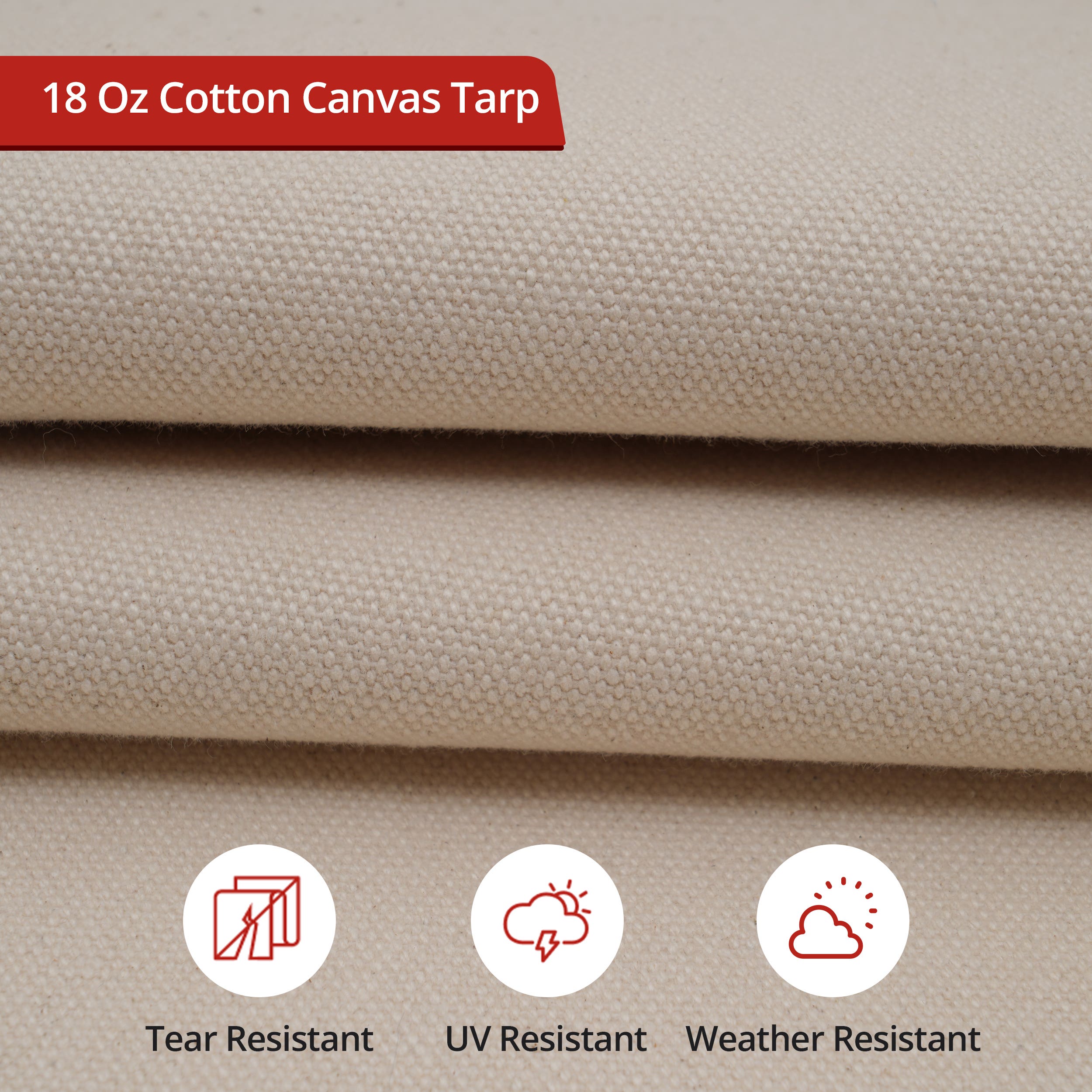 Buy #8 Duck Cotton Canvas Tarps | Tarps&All