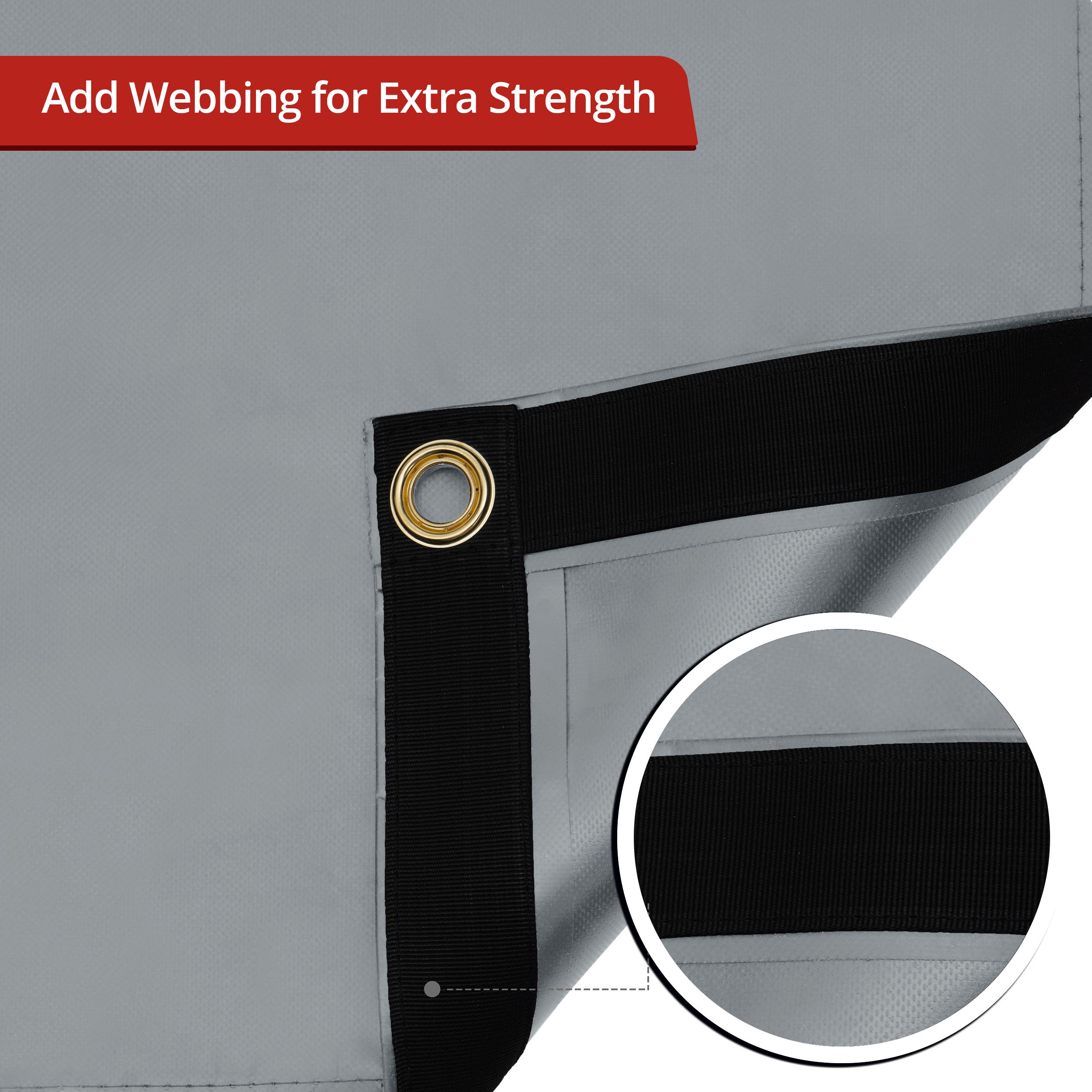 Buy Custom Gray Heavy Duty Vinyl Tarps | Tarps&All