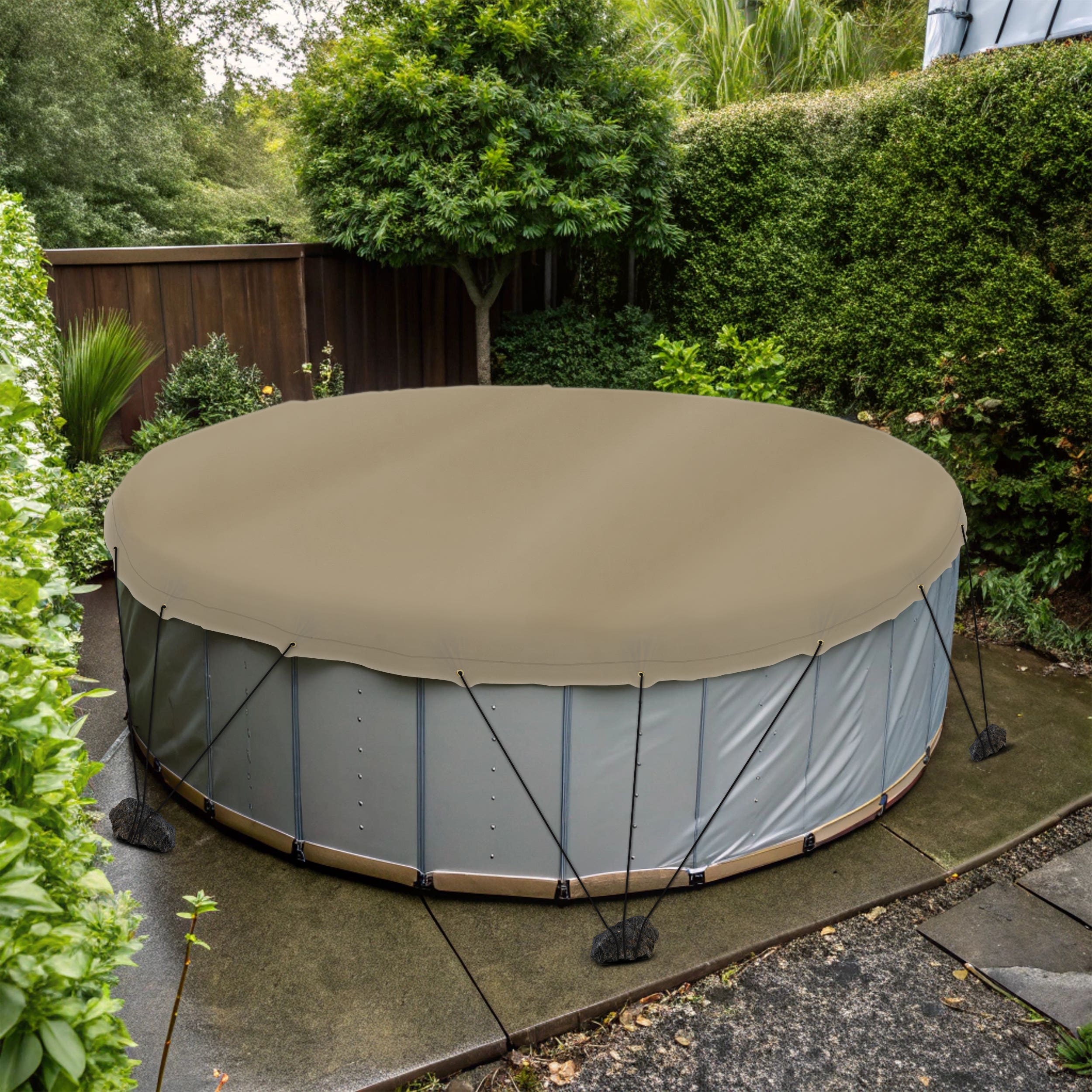 Buy Custom Round Light Duty Vinyl Tarps | Tarps&All