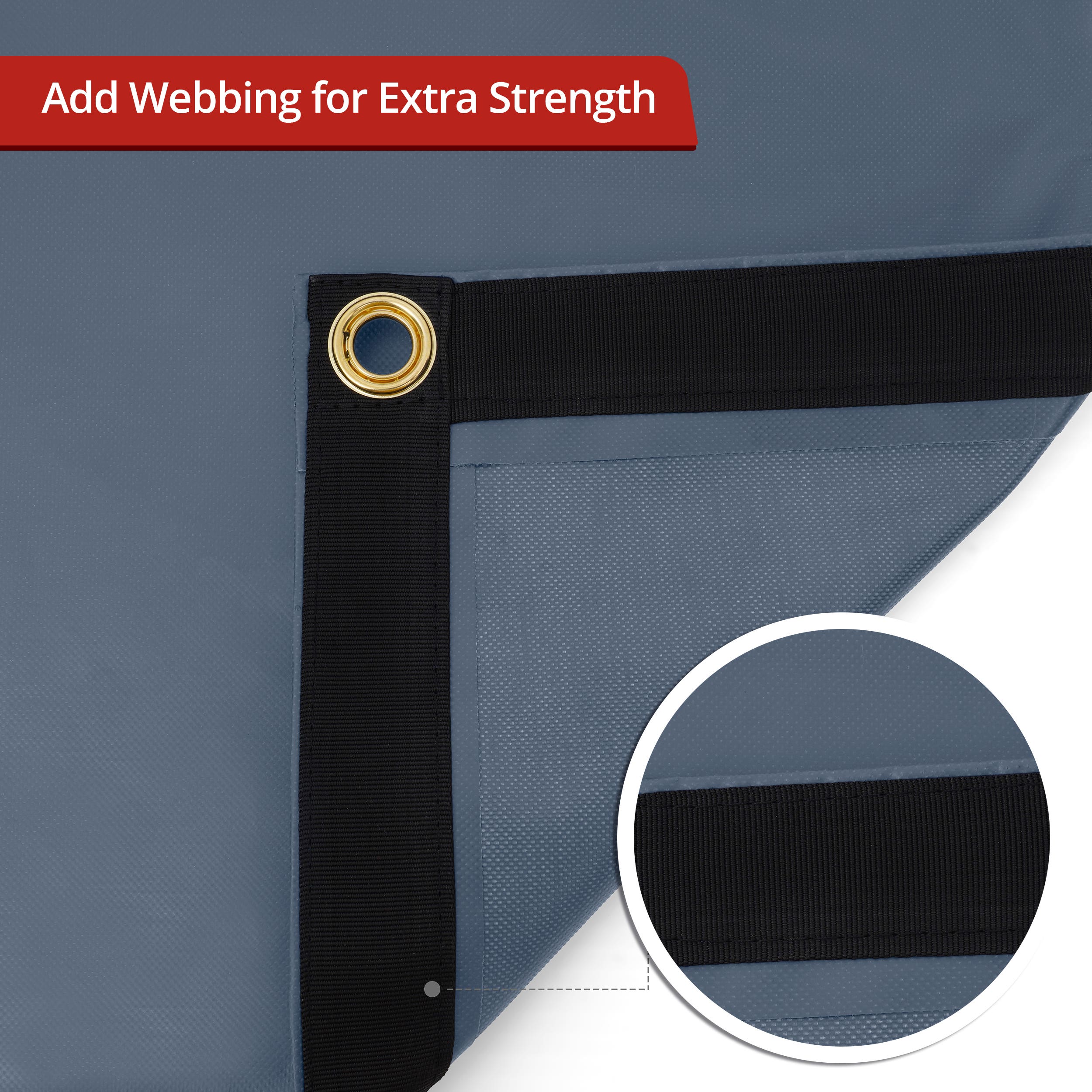 Buy Custom Gray Light Duty Vinyl Tarps | Tarps&All