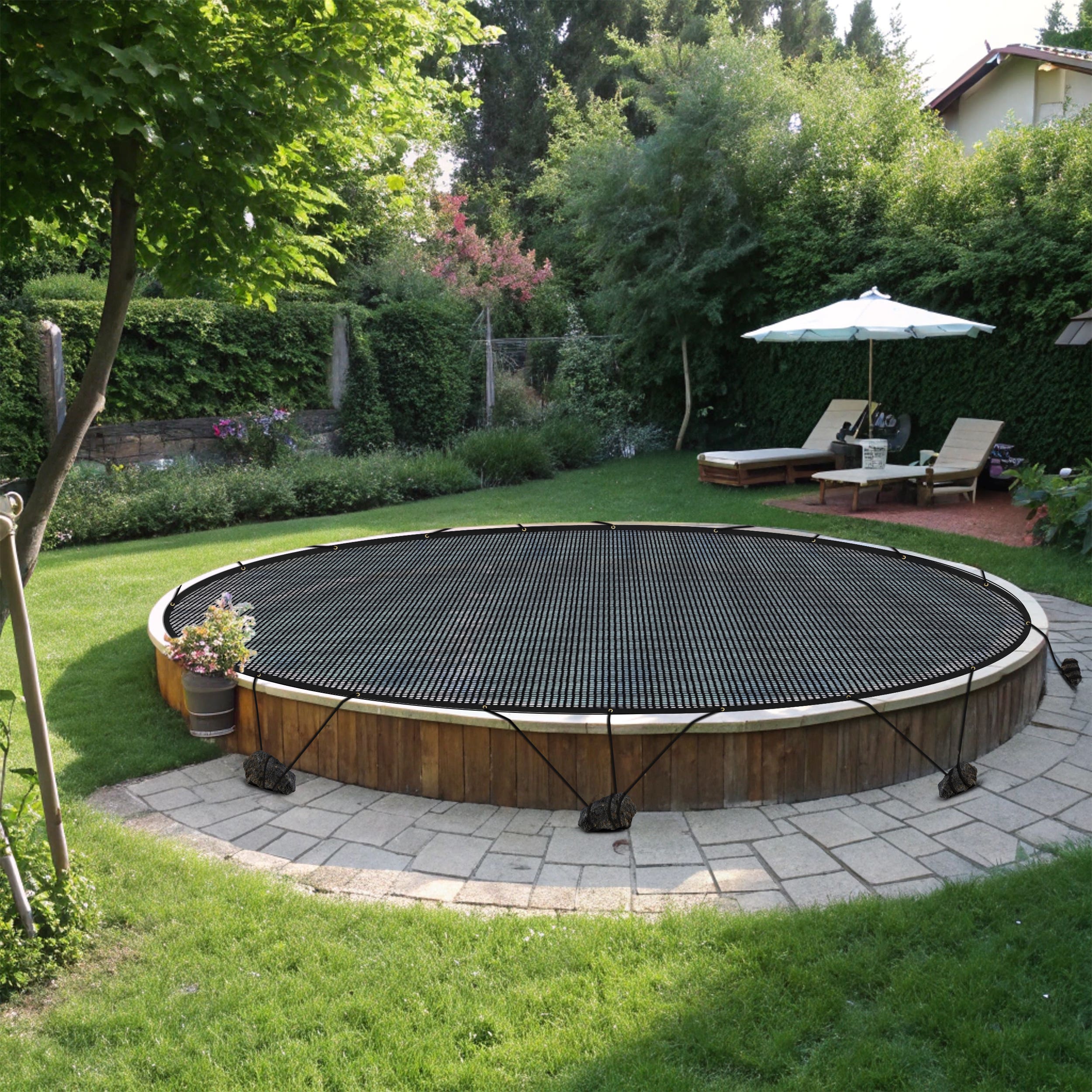 Buy 50% Shade Custom Round Mesh Tarps | Tarps&All