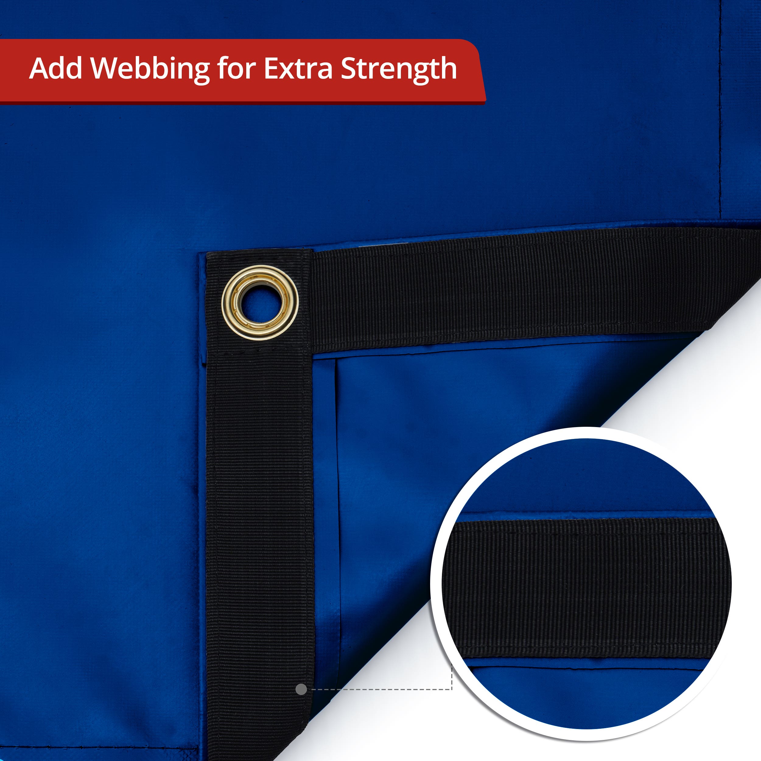 Buy Custom Super Heavy Duty Blue Vinyl Tarps | Tarps&All