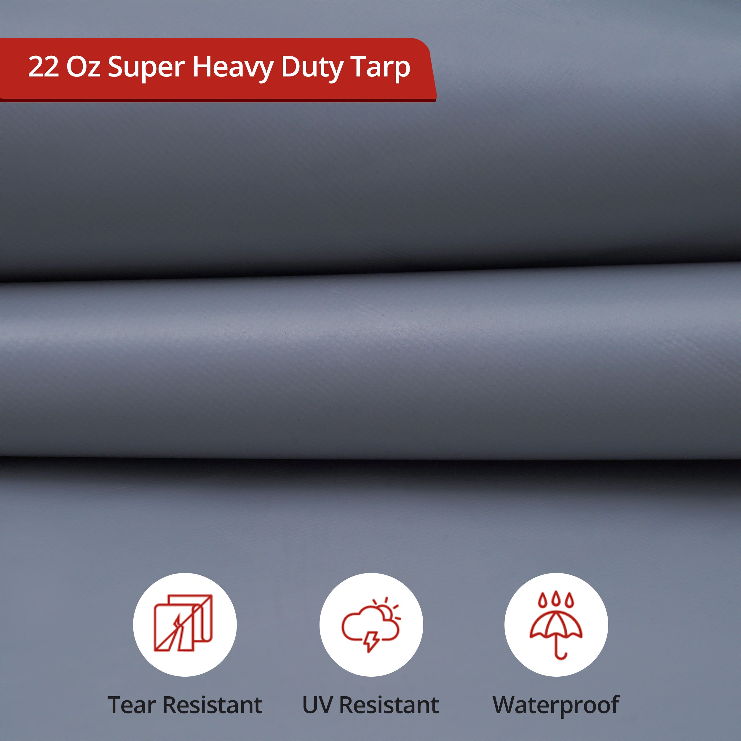 Buy Custom Super Heavy Duty Gray Vinyl Tarps | Tarps&All