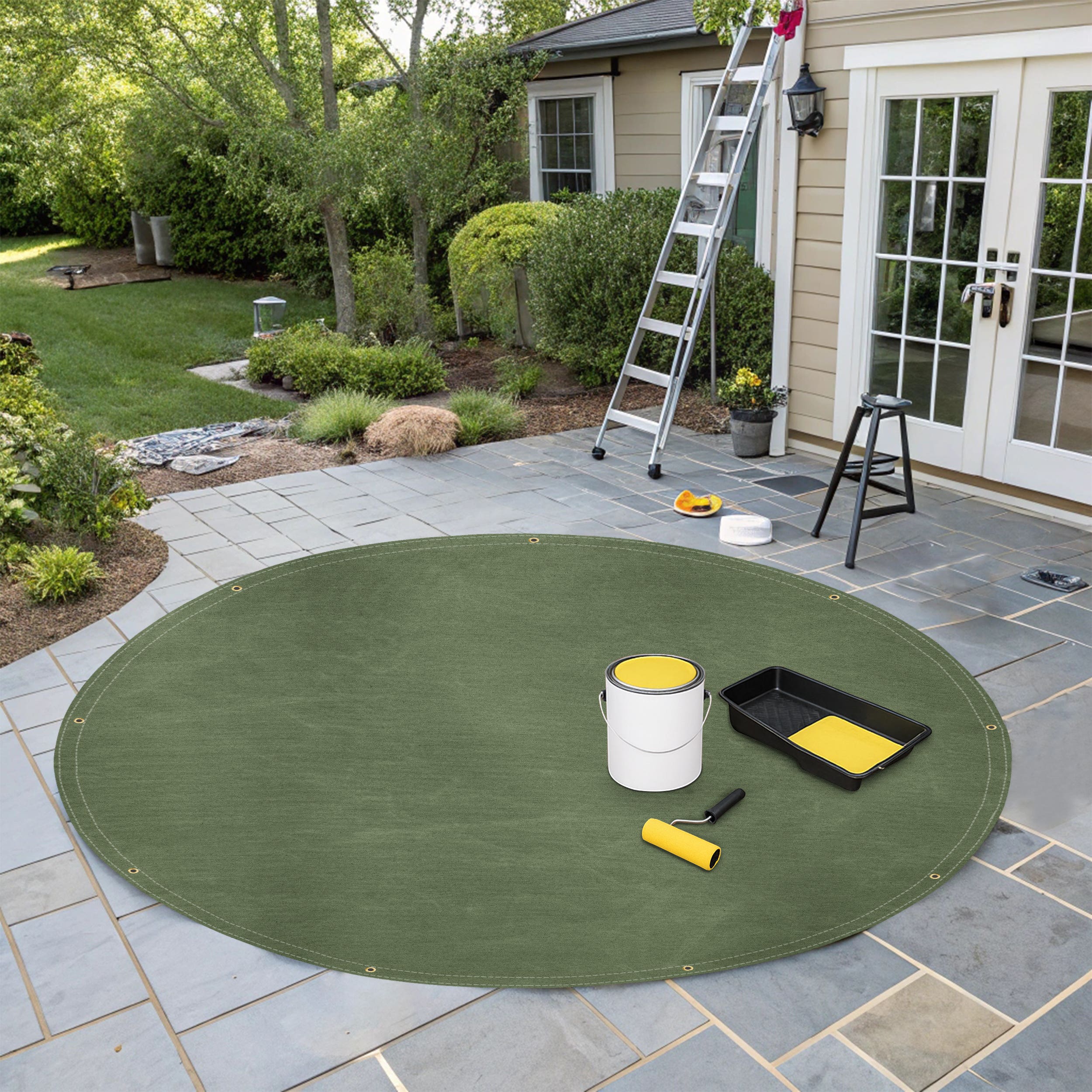 Buy Custom Water resistant Round Canvas Tarps | Tarps&All