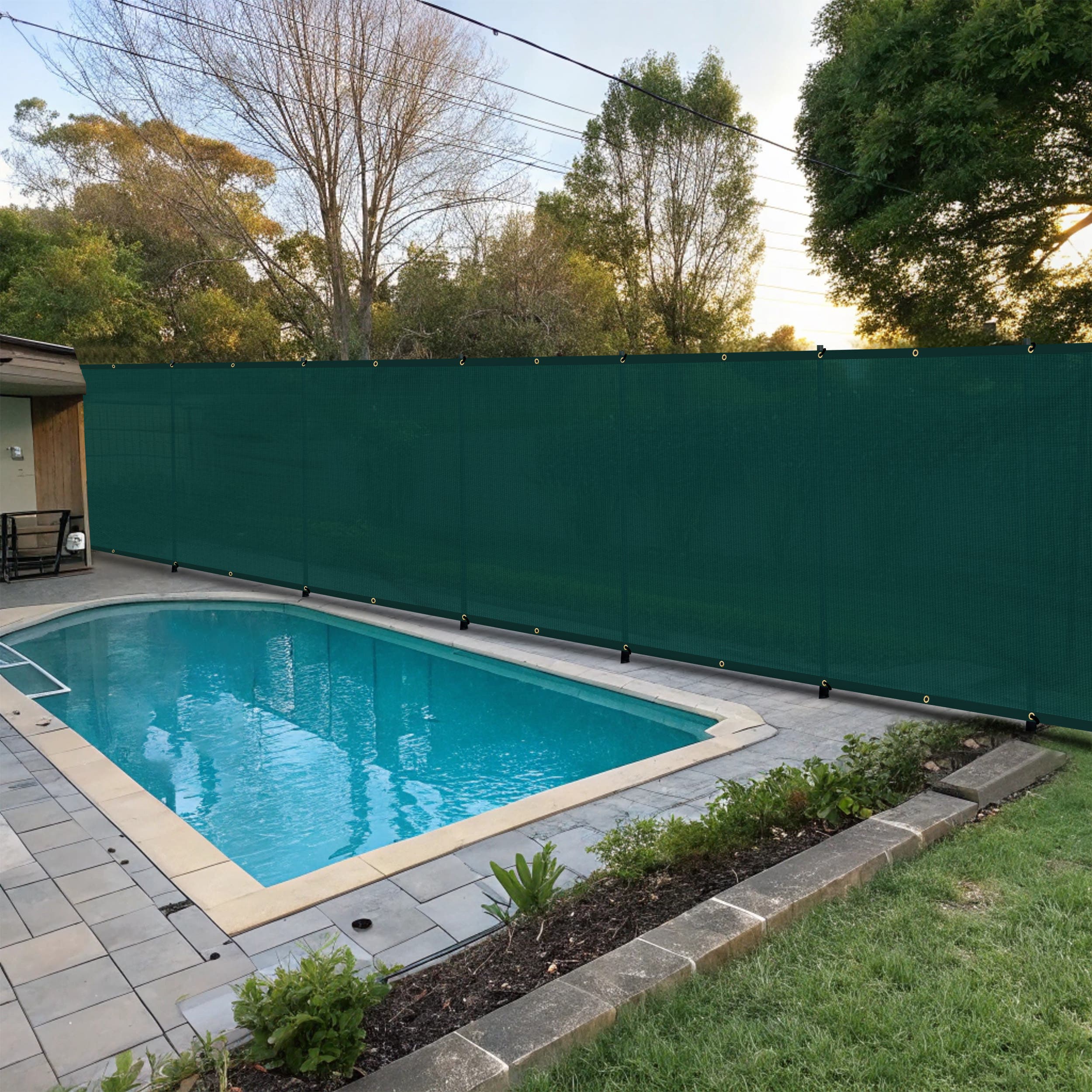 Buy 90% Premium Fence Privacy Screen - Green | Tarps&All