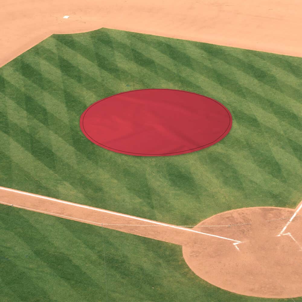 Buy Round Baseball Weighted Mound Tarps | Tarps&All