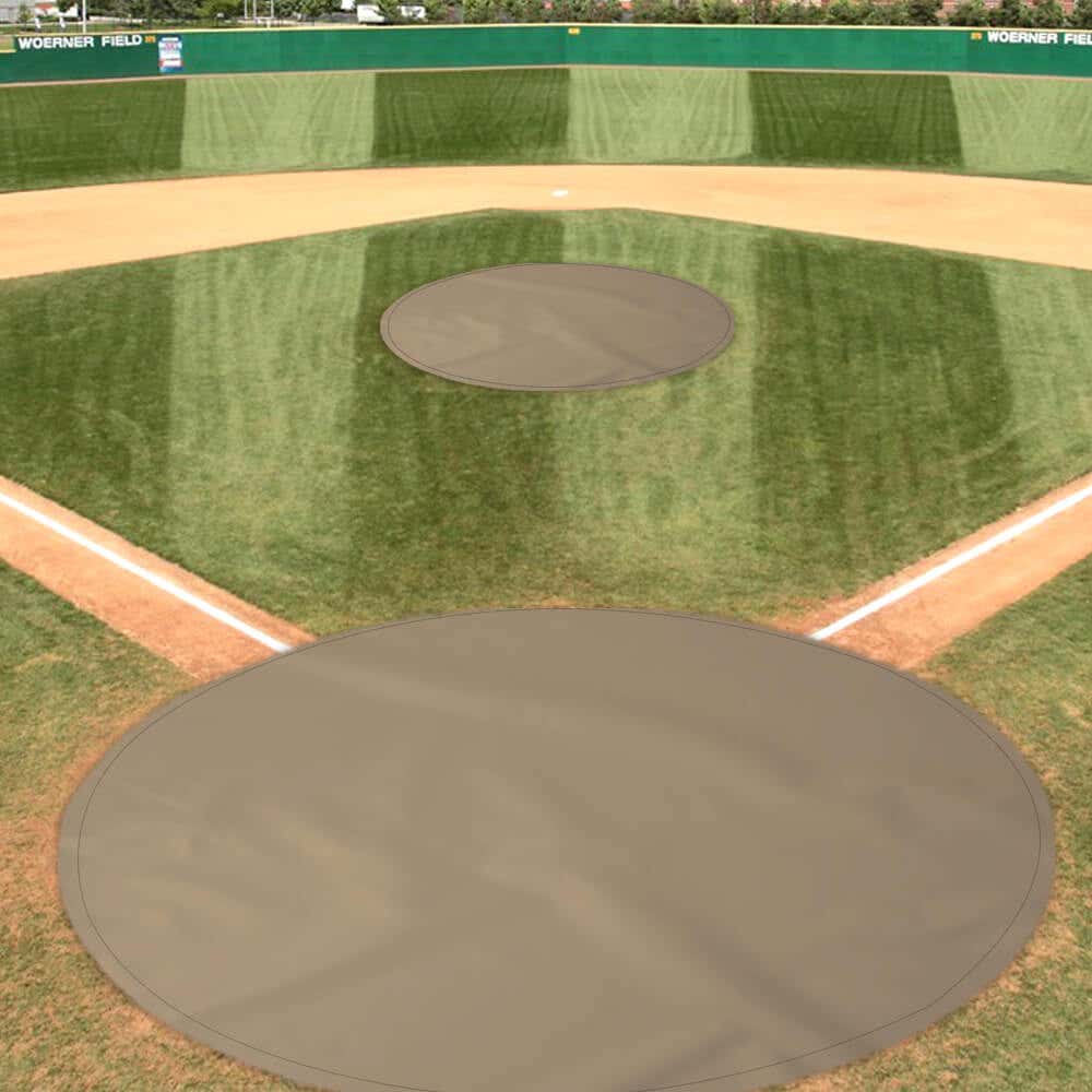 Buy Round Baseball Weighted Mound Tarps | Tarps&All