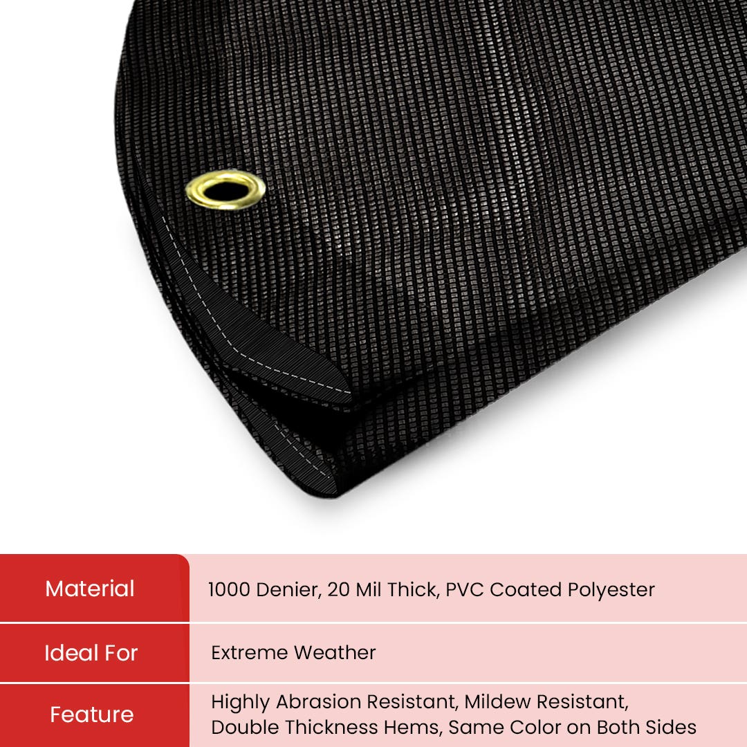 Buy 50% Shade Custom Round Mesh Tarps | Tarps&All