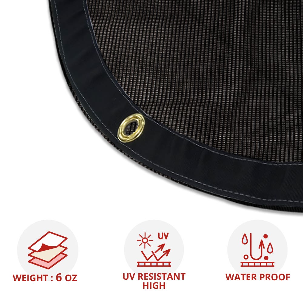 Buy 50% Shade Custom Round Mesh Tarps | Tarps&All