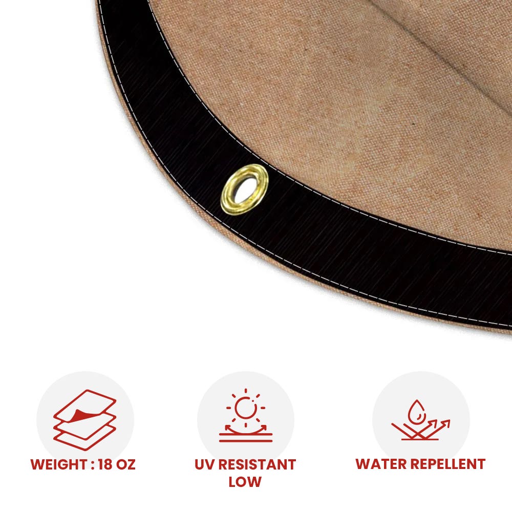 Buy Custom Water resistant Round Canvas Tarps | Tarps&All