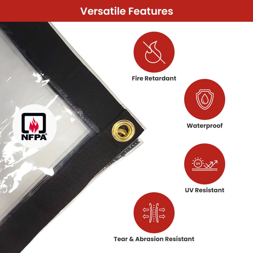 Fire Retardant Clear Vinyl Tarps