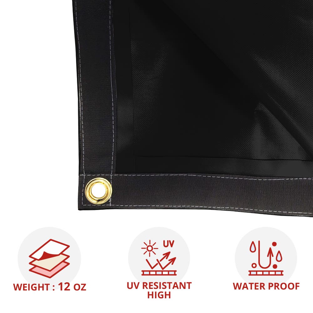 Buy Custom Black Light Duty Vinyl Tarps | Tarps&All