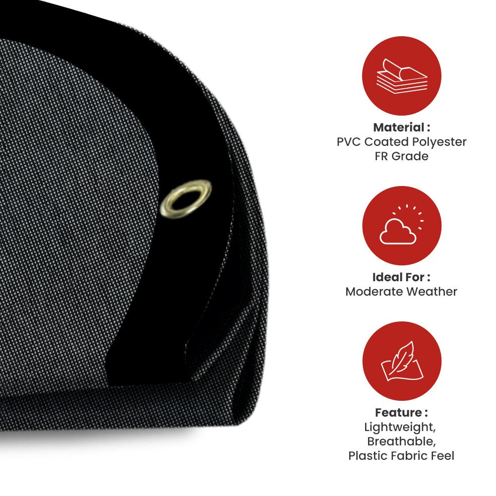 Custom Heavy Duty Round Mesh Tarp - 60% Shade