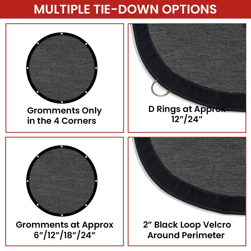 Custom Heavy Duty Round Mesh Tarp - 60% Shade