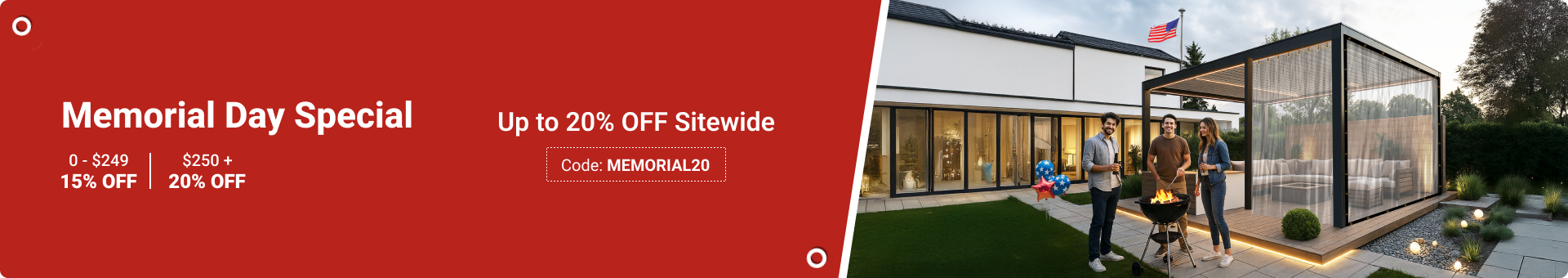 Memorial Day Special with up to 20% OFF | Tarps&All