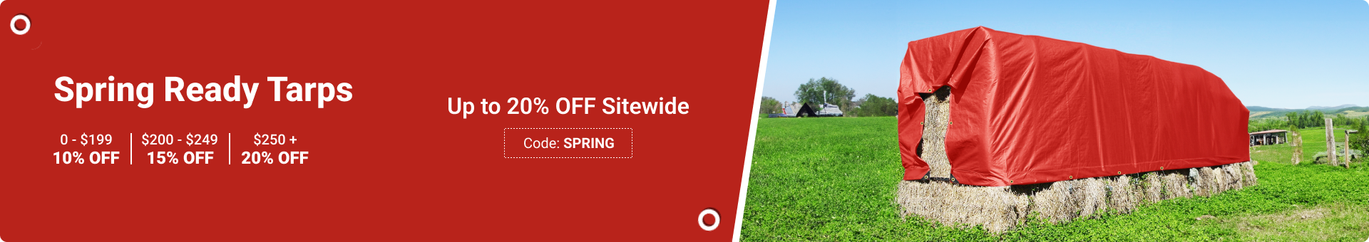 Spring Ready Tarps – Up to 20% OFF Sitewide with Code TARPUP | Tarps&All