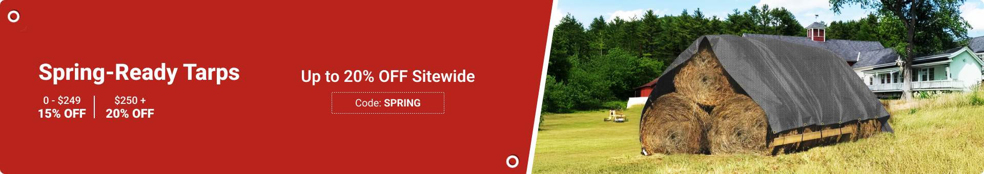 Spring Ready Tarps with up to 20% OFF Sitewide | Tarps&All