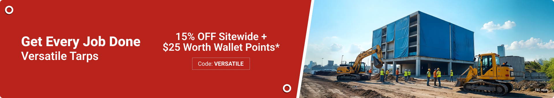 Get Every Job Done with 15% OFF Sitewide | Tarps&All